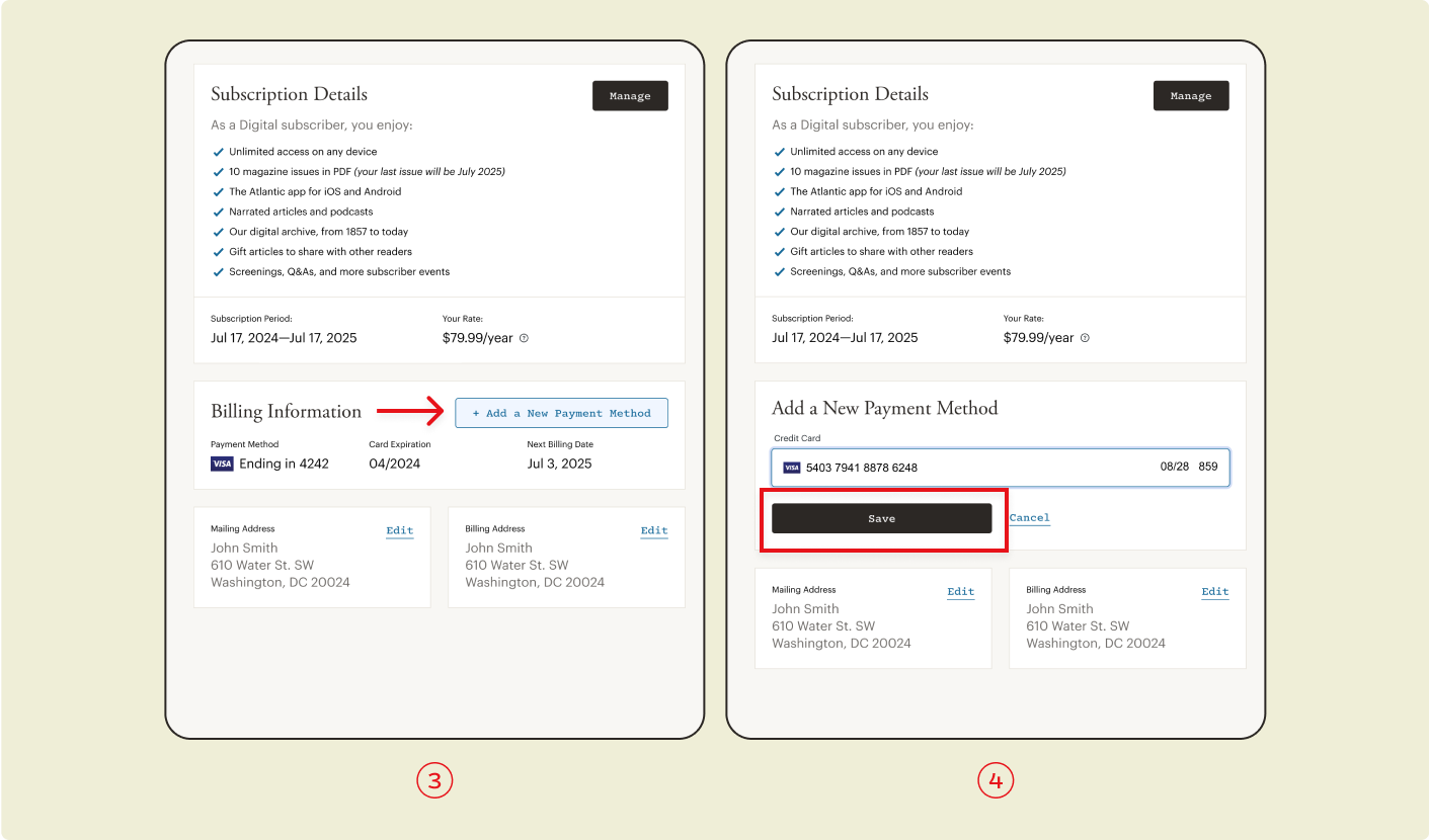 Update the payment method for your subscription – Help Center