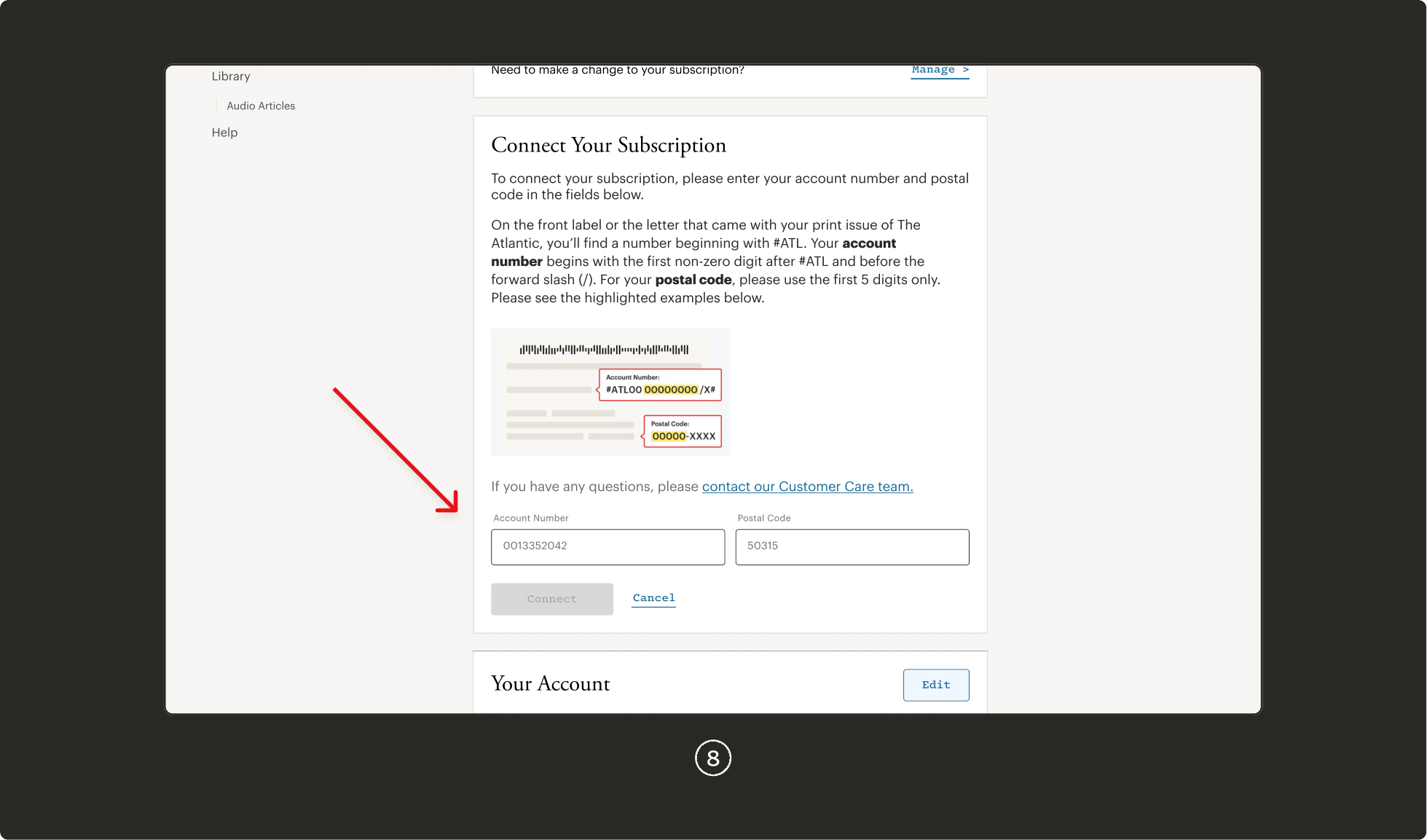 Connect your subscription to your account – Help Center