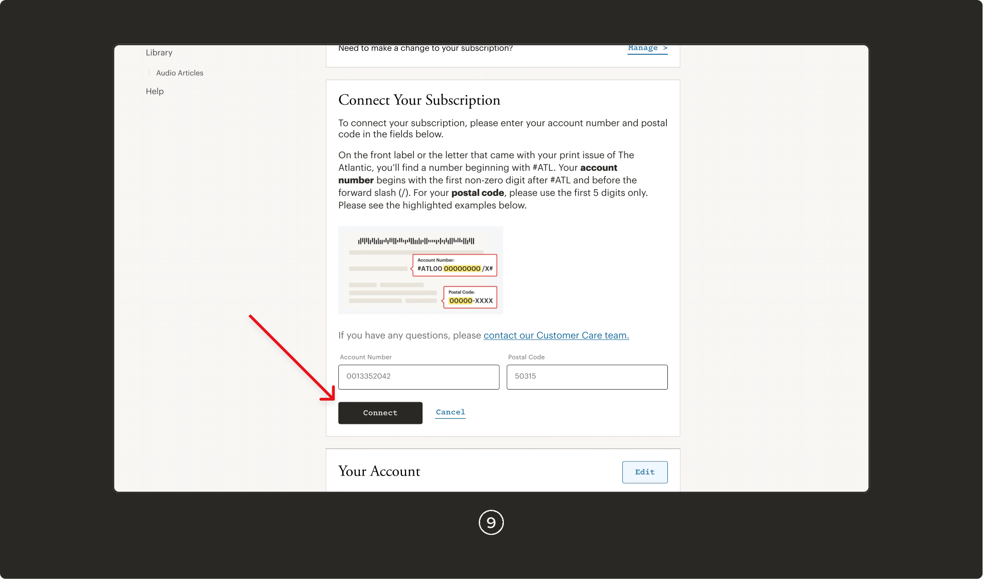 Connect your subscription to your account – Help Center